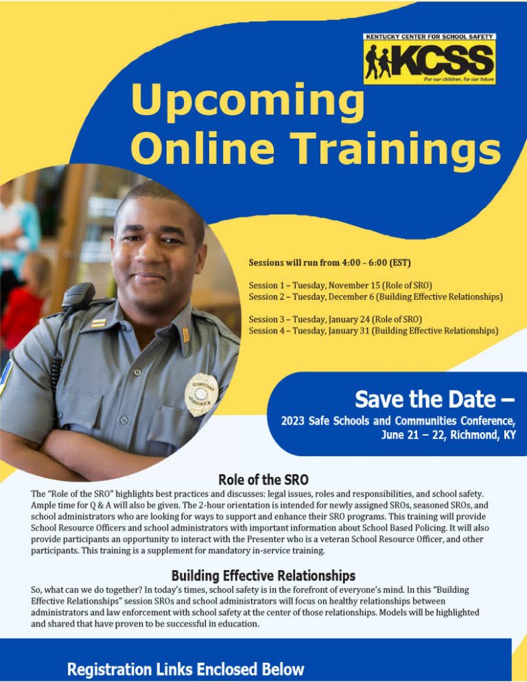 Upcoming Online Trainings: Role of the SRO and Building Effective ...